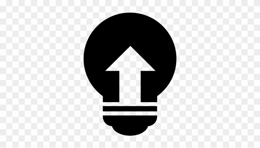 Light Bulb With Up Arrow Vector - Lightbulb Arrow Icon - Full Size PNG ...