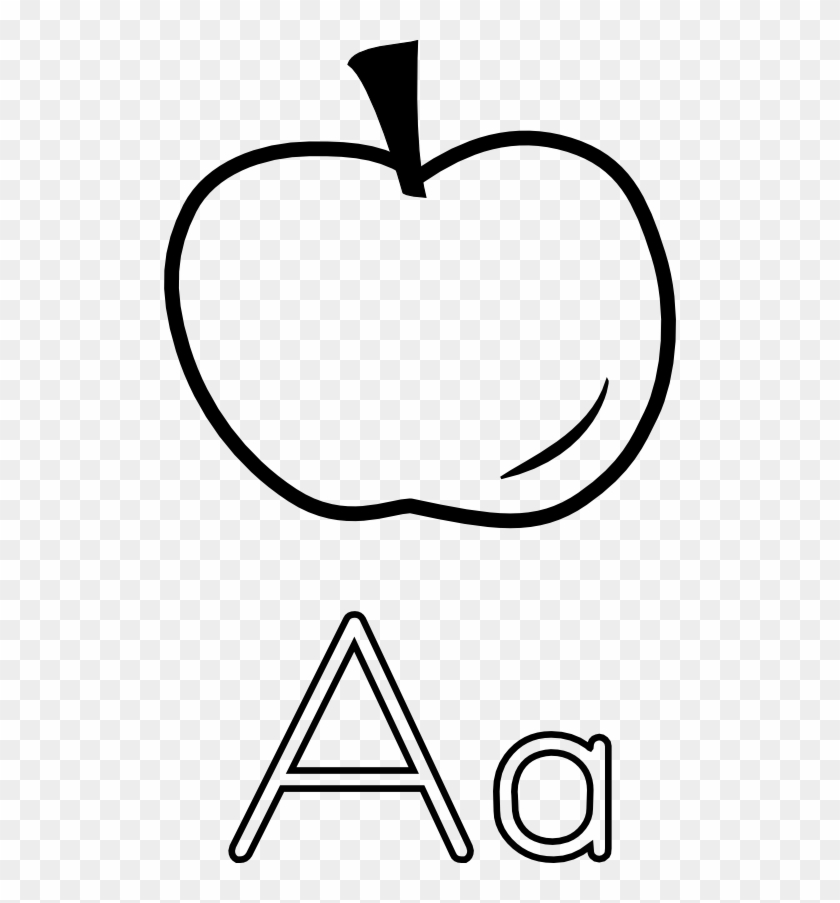 A Is For Apple Clip Art At Clker - Letter A With Apple - Full Size PNG ...