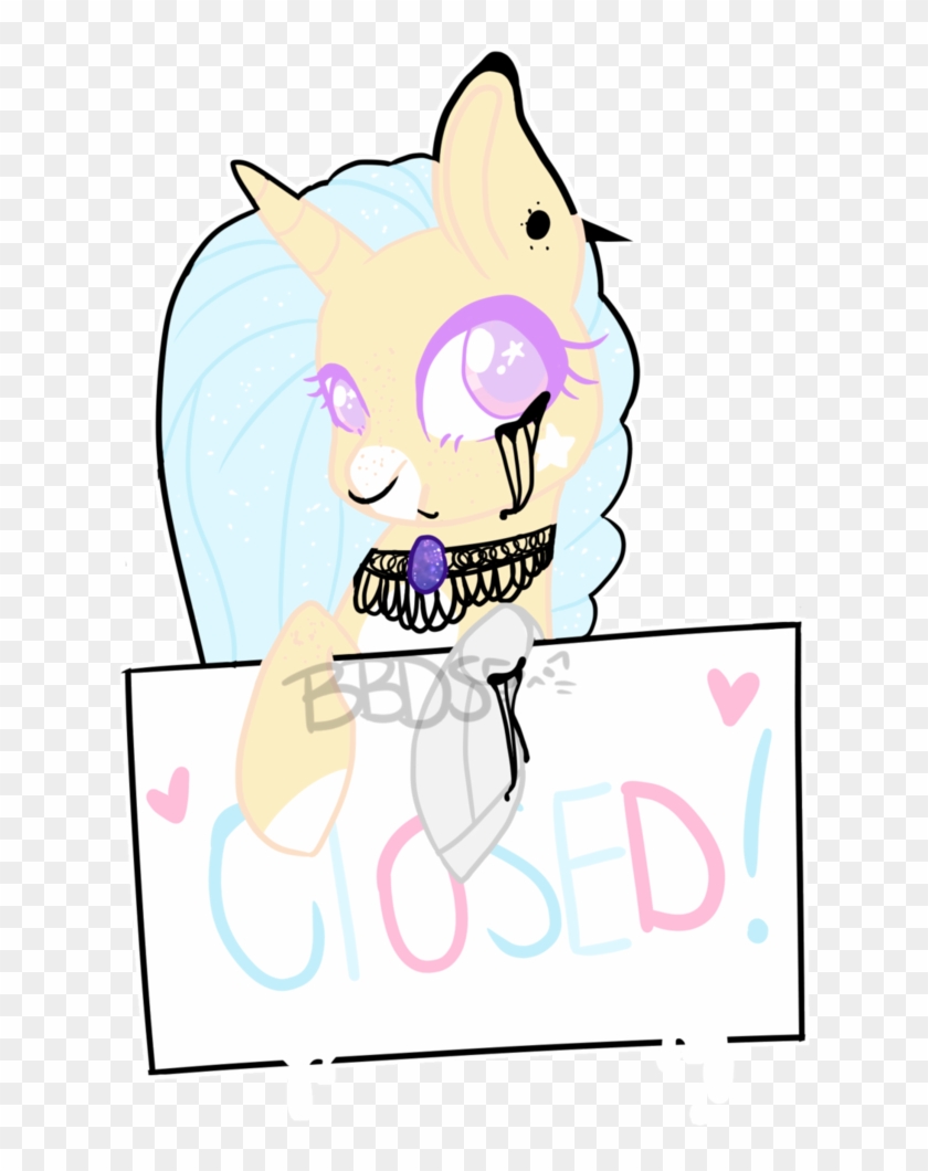 My Closed Sign By Bubblesdraws - Cartoon - Full Size PNG Clipart Images ...