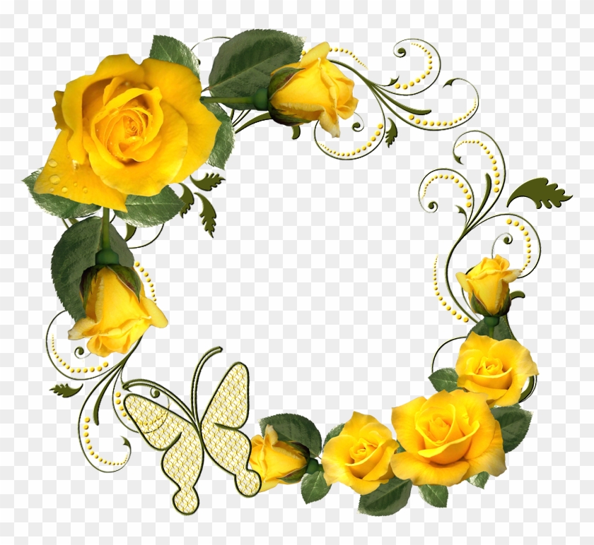 Yellow Roses Frames - Yellow Rose Transparent Background - Full Size ...
