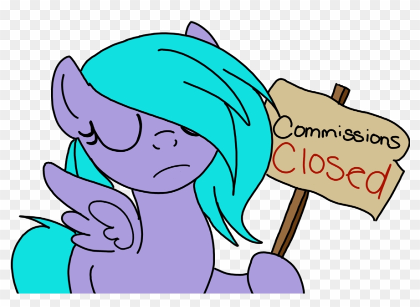 Commissions Closed Sign By Little-crygirl - Cartoon - Full Size PNG ...