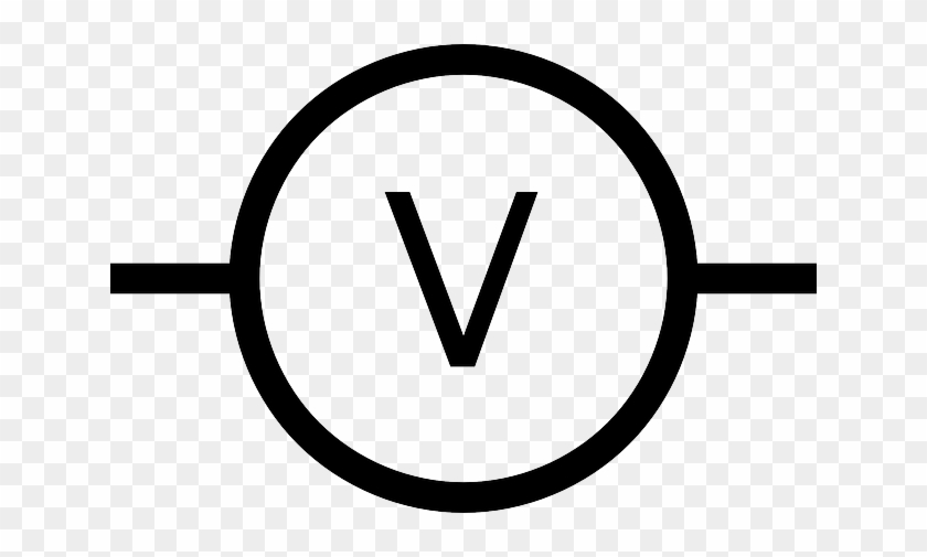 Sign, Symbol, Symbols, Electronics, Led, Voltage - Voltmeter Symbol ...