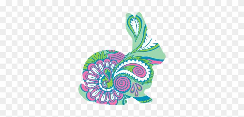 Paisley Rabbit Vinyl Decal - Decal - Full Size PNG Clipart Images Download