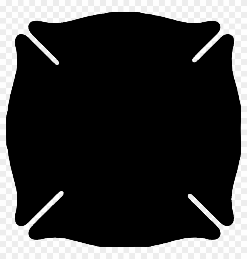 Florian Cross Variant - Black Firefighter Maltese Cross - Full Size PNG ...