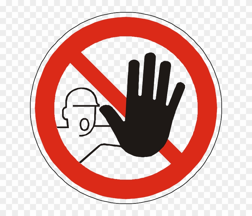 Not Allowed Admittance, Entry, Prohibited, Forbidden, - No With A Line ...