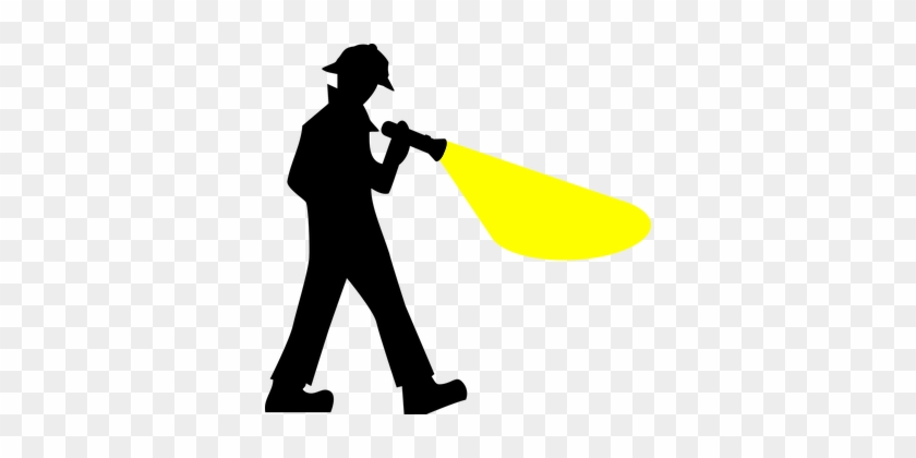 Detective Torch Searching Man Person Flash - Magnifying Glass Detective ...