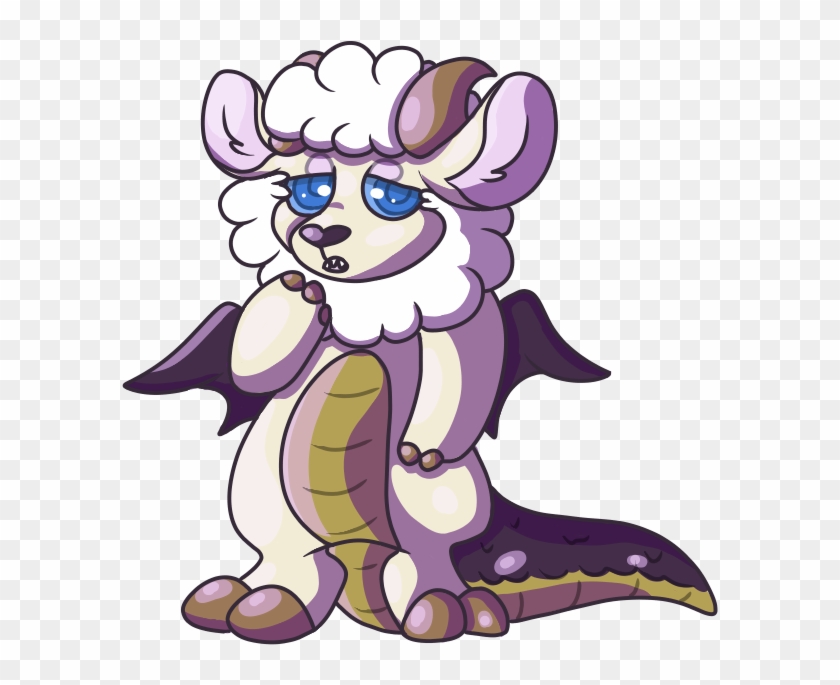 Sad Sheep Dragon By Arthallea - Art - Free Transparent PNG Clipart ...