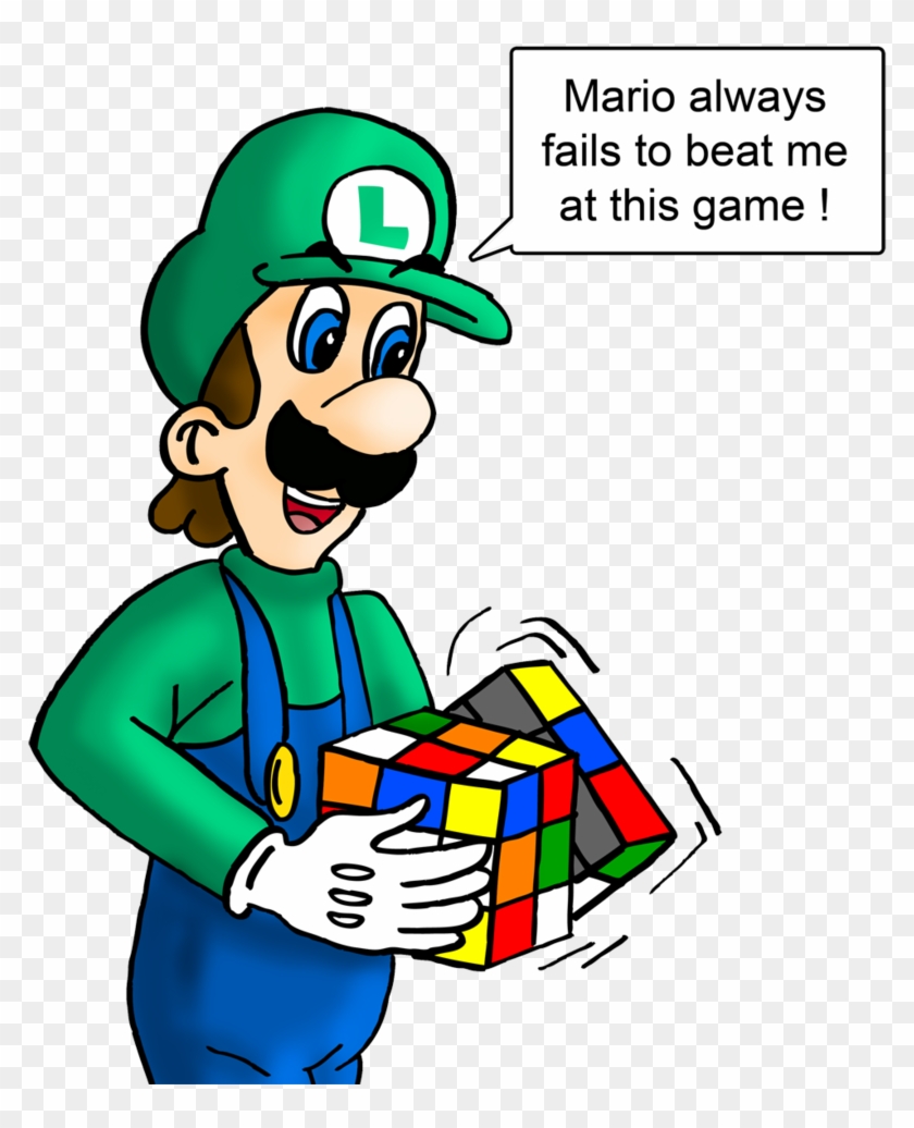 Luigi Rubik's Cube By Zefrenchm - Mario Rubik's Cube - Full Size PNG ...