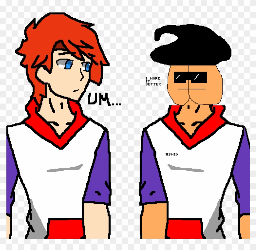 Butt Cheek Man Got Swag - Cartoon - Free Transparent PNG Clipart Images ...