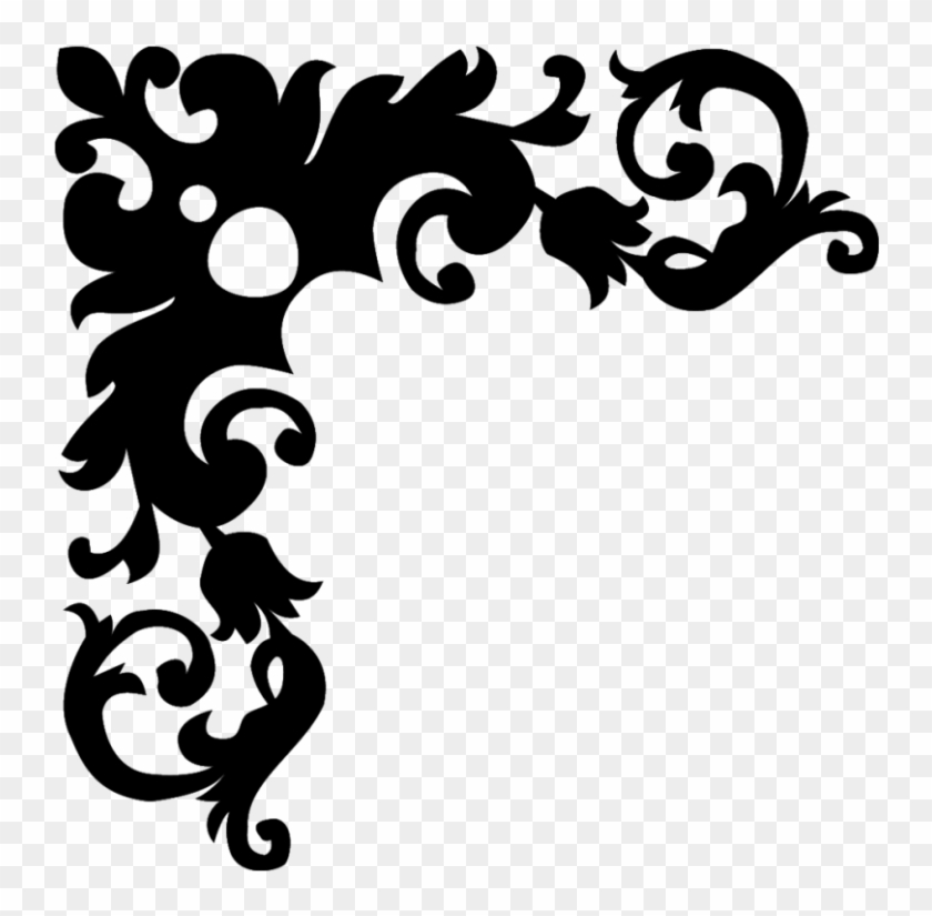 Pin Flower Border Design Clipart Border Design Black And White Png 