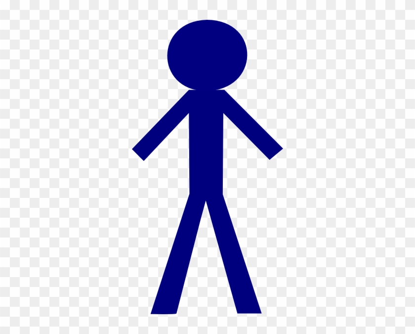 Blue Stick Figure - Full Size PNG Clipart Images Download