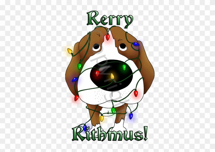 Beagle Rerry Rithmus Greeting Cards - Beaglelightsinside2x Oval Car ...