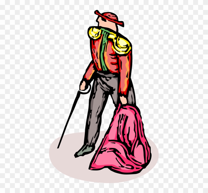 Vector Illustration Of Spanish Matador Toreador Bullfighter ...