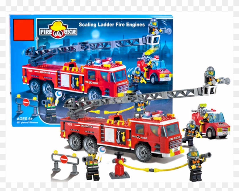 City Fire Station Building Blocks Educational Bricks - Free Transparent ...