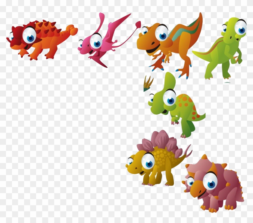 Cartoon Animal Clip Art - Wandkings Wall Stickers Dinousaurs Sticker ...