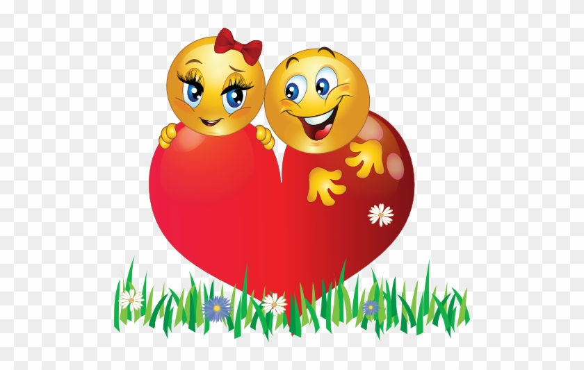 Lovers In Garden Smiley Emoticon Clipart - Happy New Year Emoji - Full ...