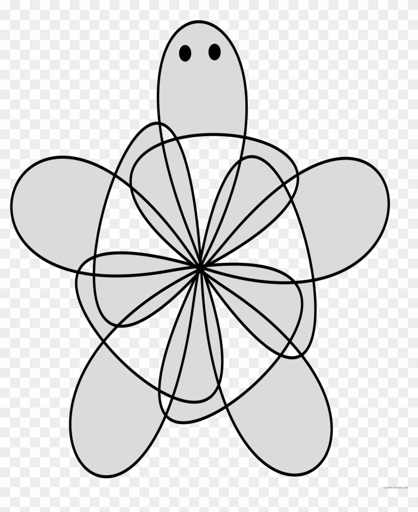 Grayscale Turtle Animal Free Black White Clipart Images - Best Gift ...