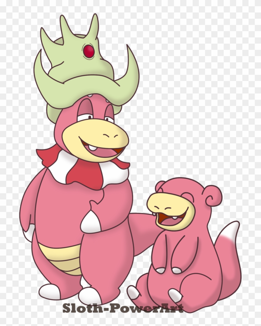 Slowking And Slowpoke By Sloth-power - Slowpoke Power - Full Size PNG ...