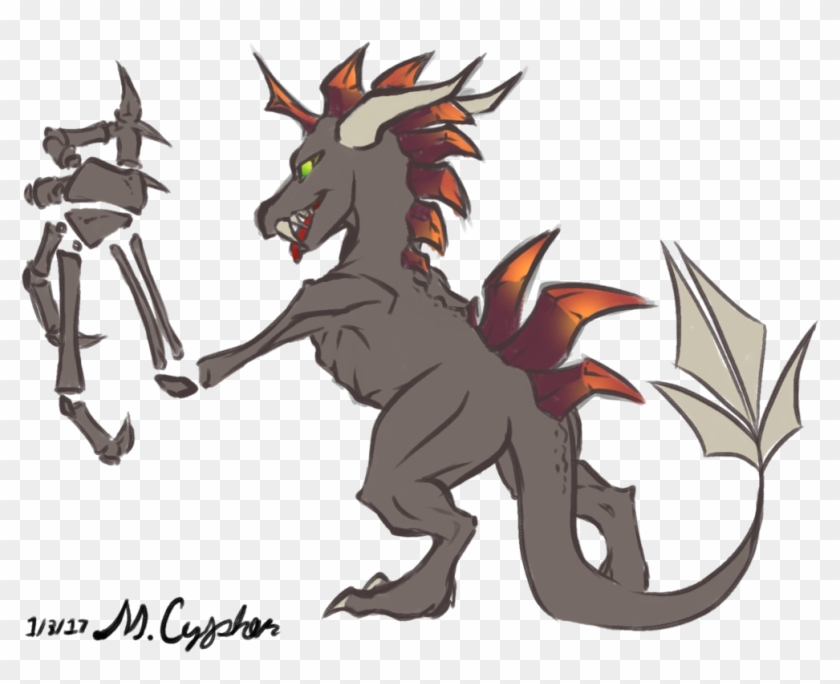 Lich Wyvern By Mysterycypher - Cartoon - Free Transparent PNG Clipart ...