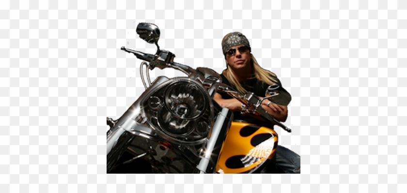 Mo-28 - Bret Michaels On Motorcycle - Full Size PNG Clipart Images Download