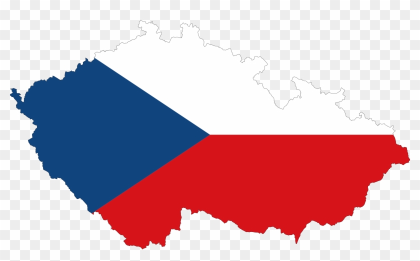 Republic Map Flag With Stroke - Czech Republic Map Flag - Full Size PNG ...