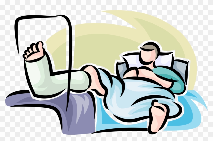 Vector Illustration Of Accident Victim Patient In Hospital - Vector ...