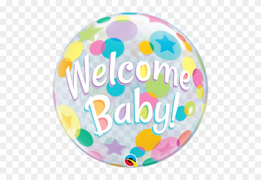 Qualatex 22 Inch Single Bubble Balloon - Welcome Baby - Free ...