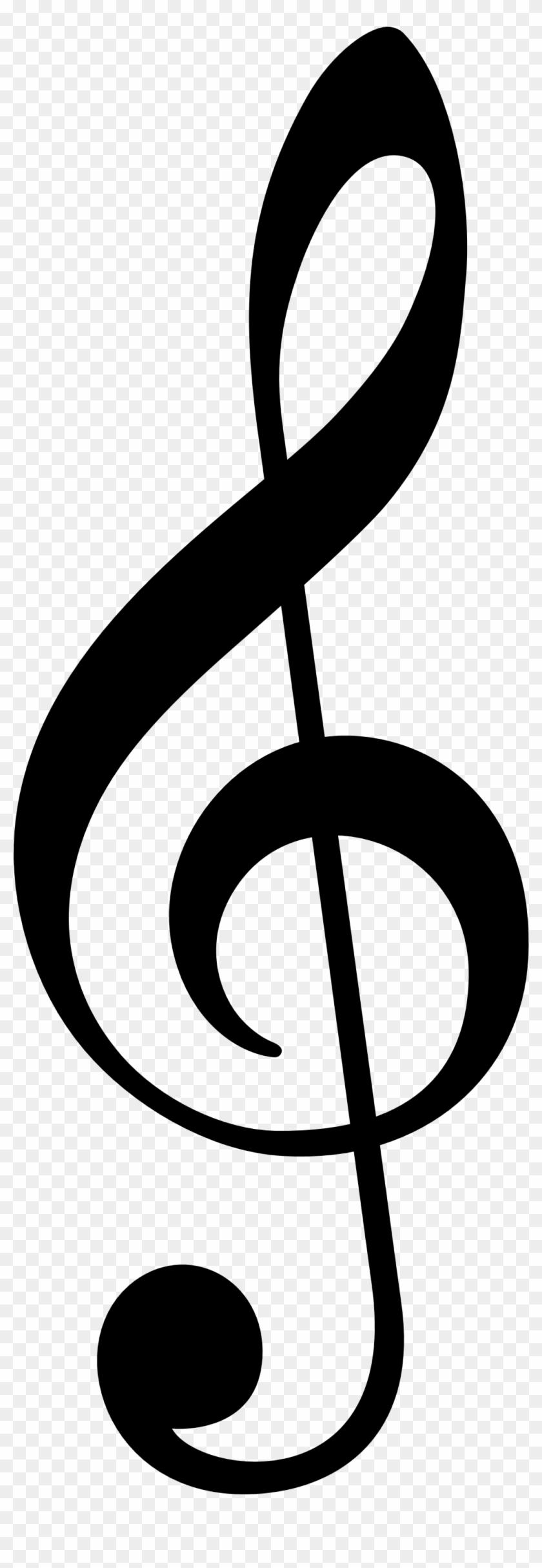 Musical Note Musical Notation Musical Theatre - Treble Clef - Full Size ...