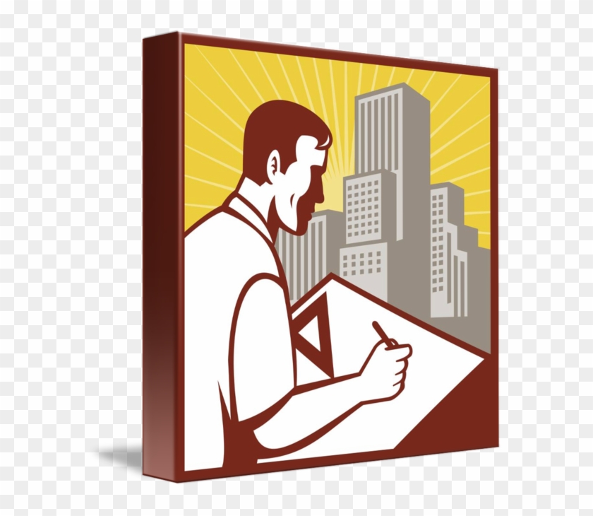 Cartoon Architect Drawing - Full Size PNG Clipart Images Download