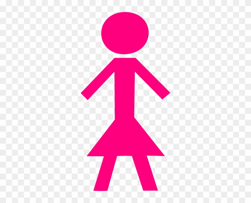 Pink Female Stick Figure Clip Art - Stick Figure Clip Art - Full Size ...