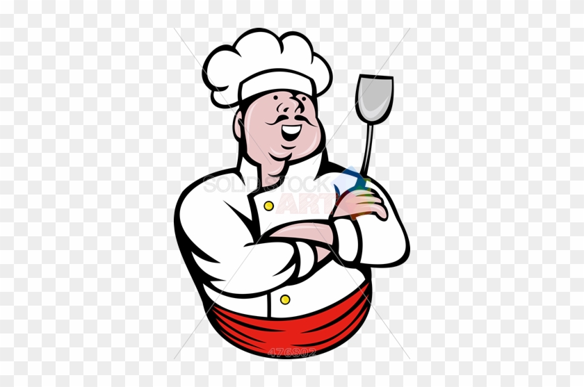 Stock Illustration Of Cartoon Drawing Of Chef Holding - Cartoon Chef ...