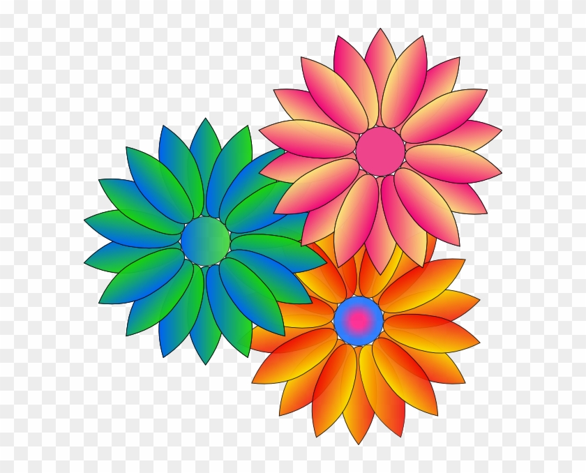 Coloured Daisies Clip Art - Animated Flowers Clip Art - Full Size PNG ...