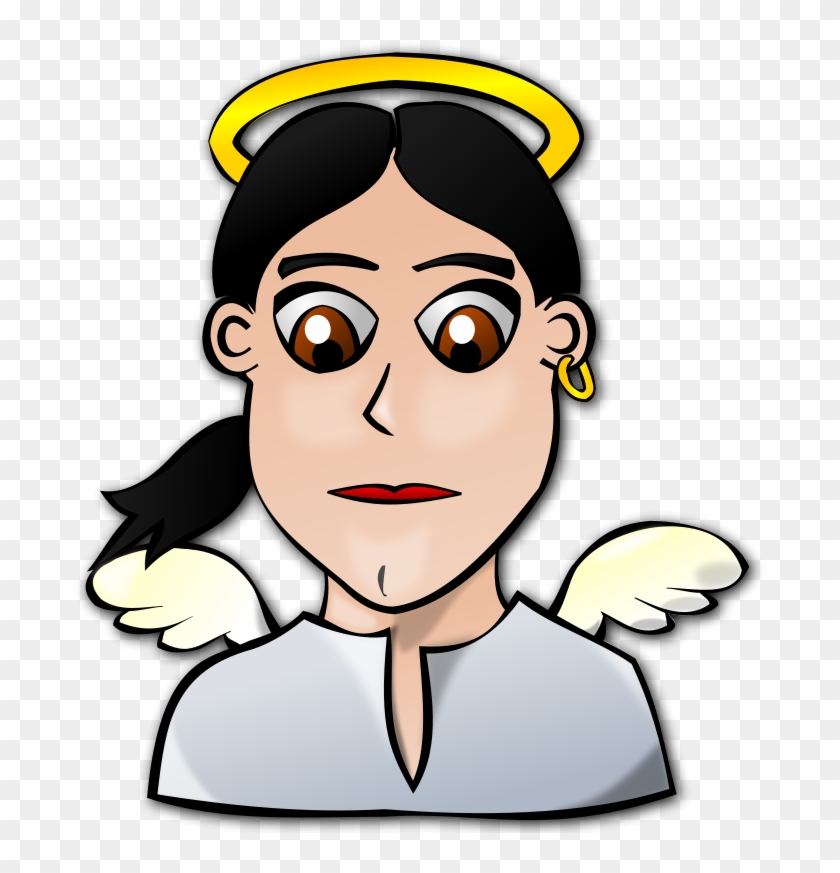 Cartoon Angel Face - Full Size PNG Clipart Images Download