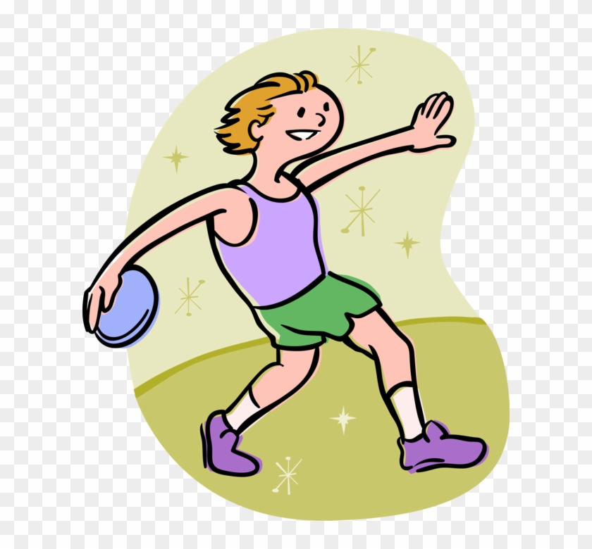 Vector Illustration Of Track And Field Athletic Sport - Cartoon Field ...