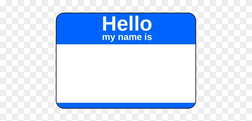 Blue Name Tag - Avery Name Badge Labels - 25 Labels - Full Size PNG ...