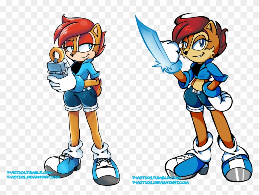 Sally Acorn By T-vict101 - Cartoon - Free Transparent PNG Clipart ...
