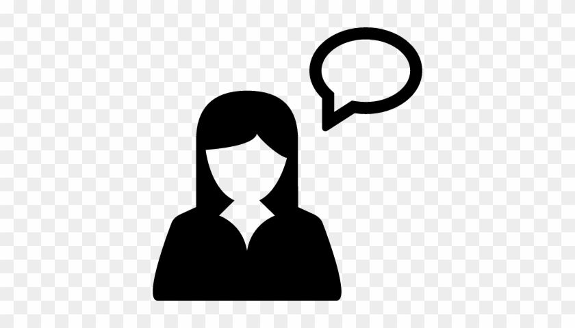 Girl Speaking Vector - Woman Speaking Icon Png - Full Size PNG Clipart ...