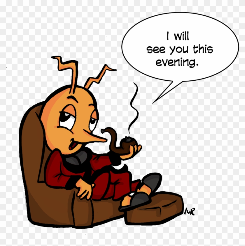 Bed Bug Smoking Jacket - Cartoon - Full Size PNG Clipart Images Download