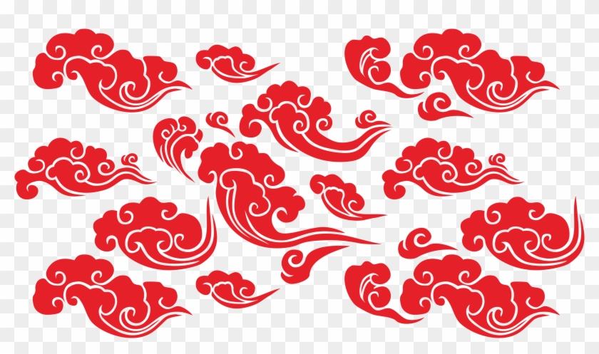 Red Cloud Clipart Vector - Chinese Cloud Vector Png - Full Size PNG ...