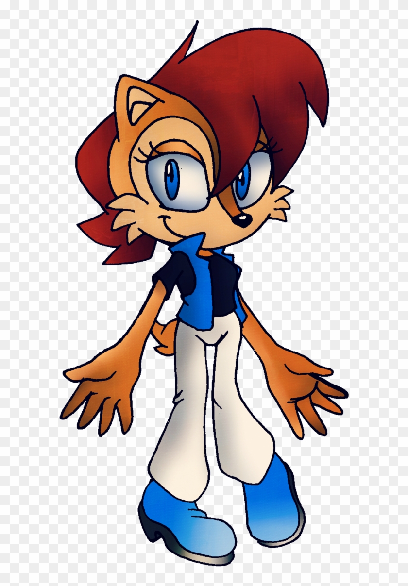 Sally Acorn, Colored By Sonic972 - Cartoon - Full Size PNG Clipart ...