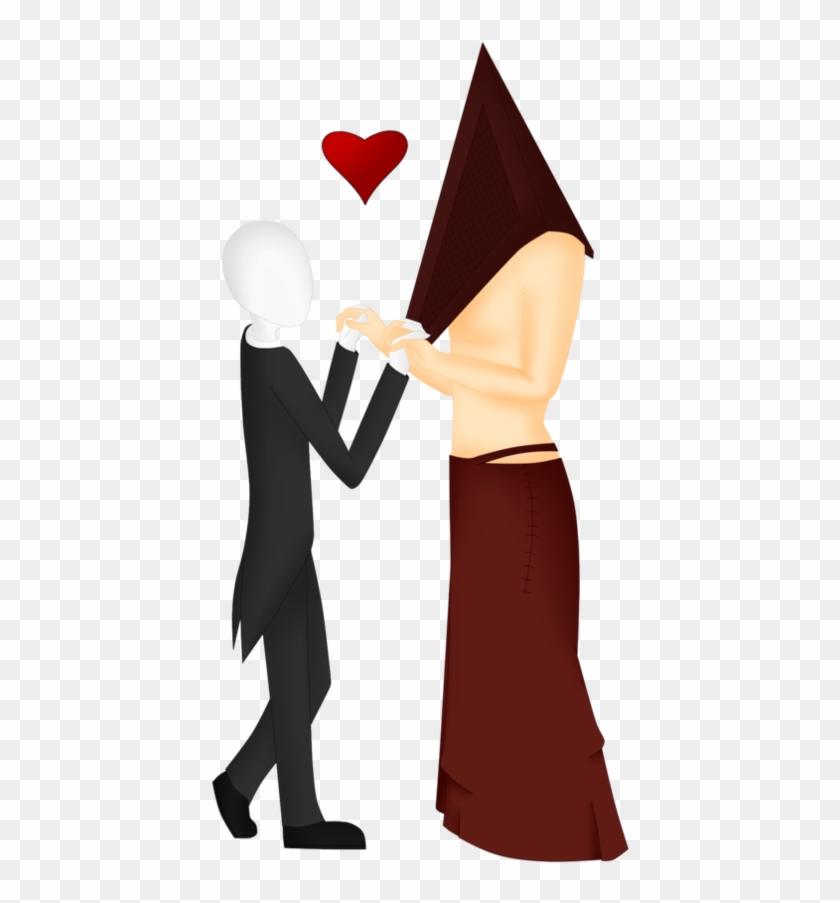Slender Man X Pyramid Head By Bye Bye My Ai - Illustration - Full Size ...