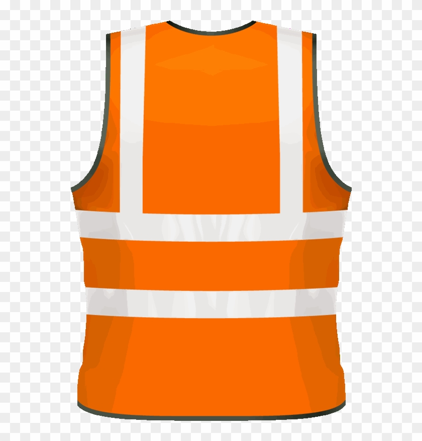Jacket Clipart Hi Vis - High Visibility Vest Back - Full Size PNG ...