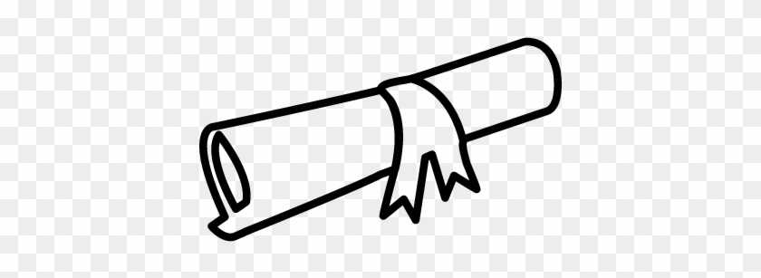 Diploma Roll Outline Vector - Graduation Diploma Outline - Full Size ...