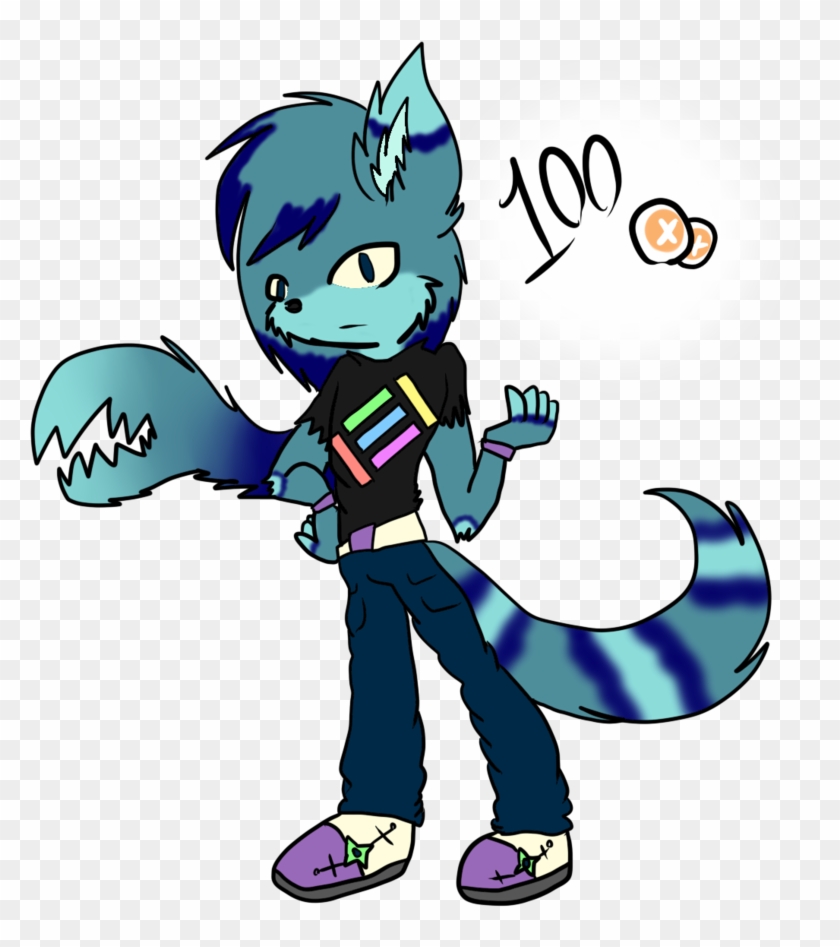 Raccoon/wolf Punk Mix By Sgk Adopts - Cartoon - Free Transparent PNG ...