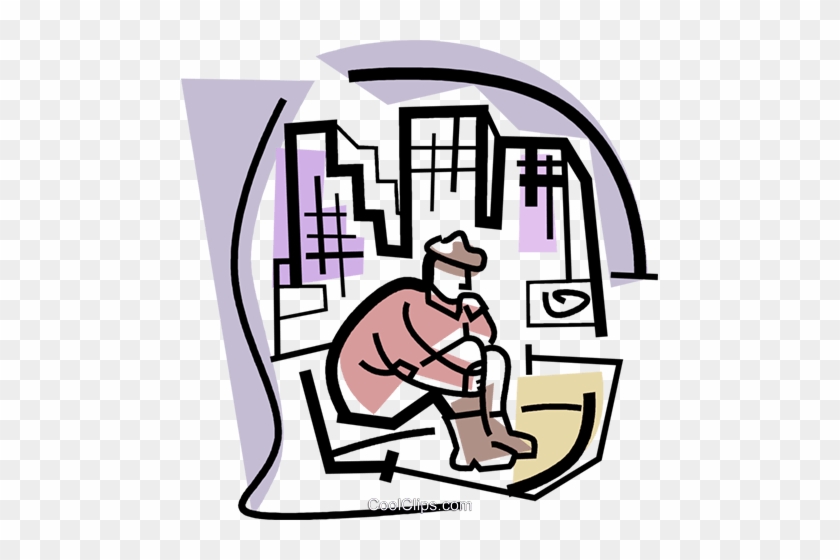 Homeless Royalty Free Vector Clip Art Illustration - Homeless Clipart ...