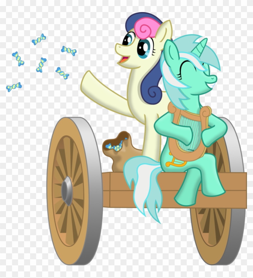 Lyra And Bon Bon Wagon By Malte279 - Cartoon - Full Size PNG Clipart ...