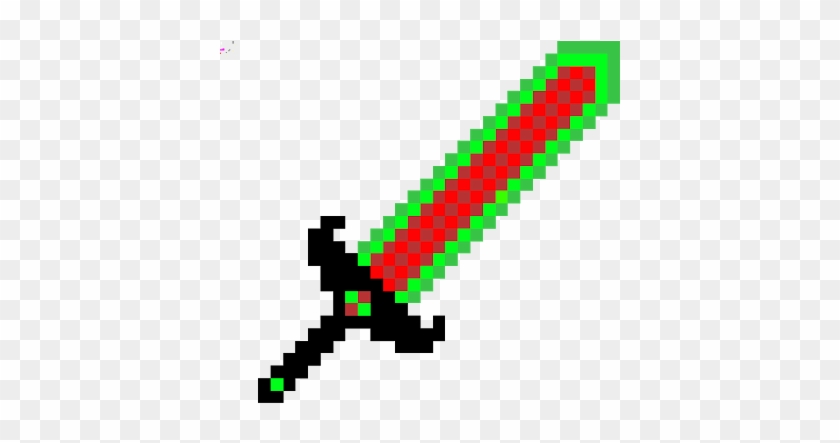 Emerald Clipart Minecraft - Pixel Art Minecraft Sword - Full Size PNG ...