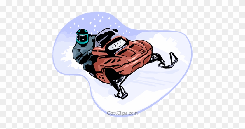Snowmobiling Royalty Free Vector Clip Art Illustration - Снегоход ...