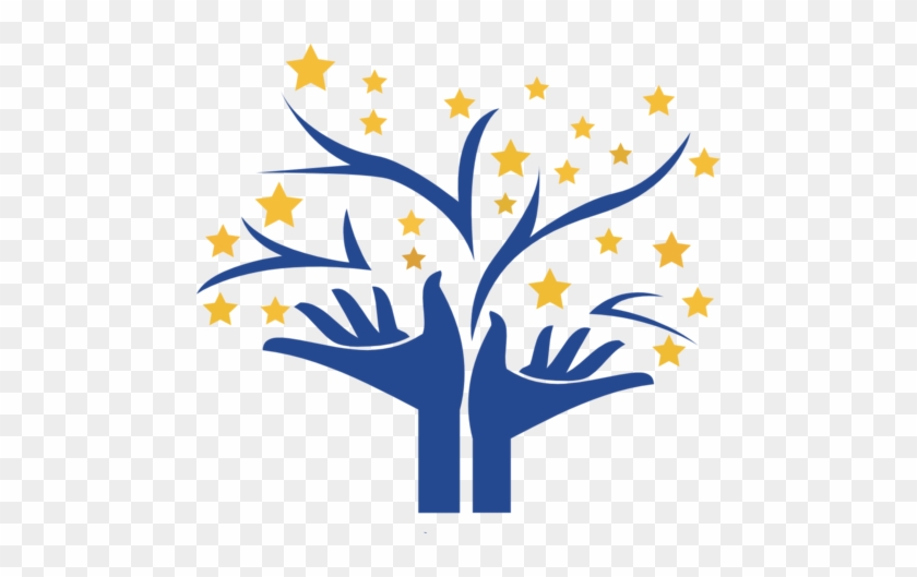 Buy The Ed Fund T Shirt Here - Logo Hands With Stars - Full Size PNG ...