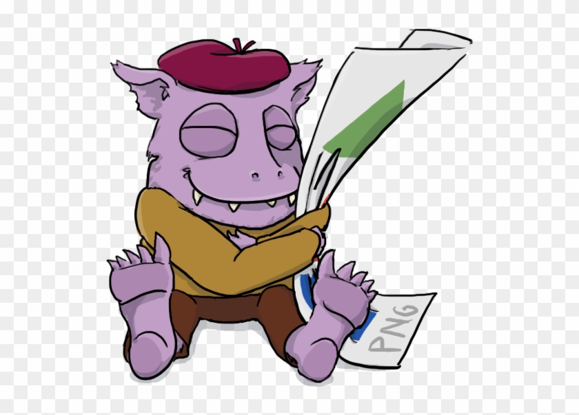 Snuggly Goblin With A Beret - Cartoon - Free Transparent PNG Clipart ...